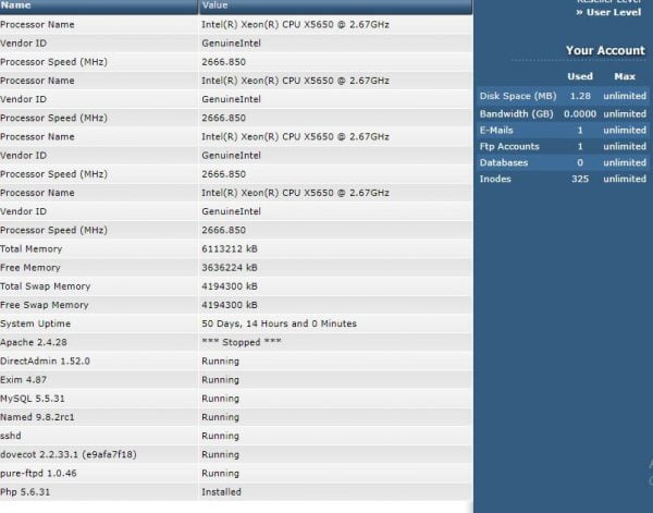 Introduction to the Admin area in the DirectAdmin - ElderNode.com