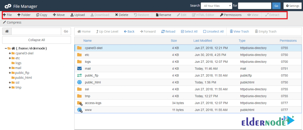 Working with File Manager in cPanel - Advance Eldernode Blog