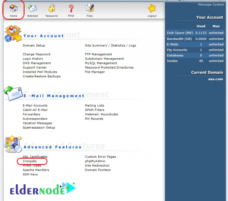 configure cron jobs in the directadmin - Eldernode Blog