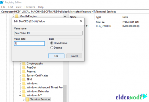 Change desktop remote protocol from registry
