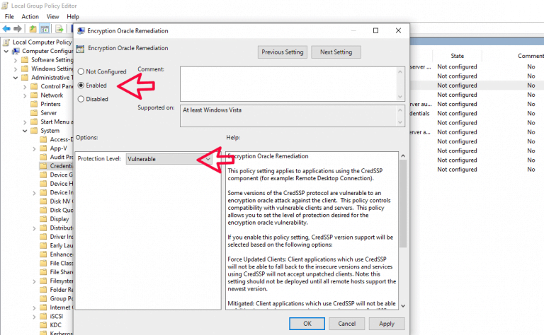 Fix CredSSP Encryption Oracle error in remote