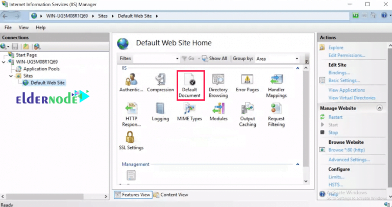 How To Configure Default Site in IIS Server 2019 - Eldernode Blog
