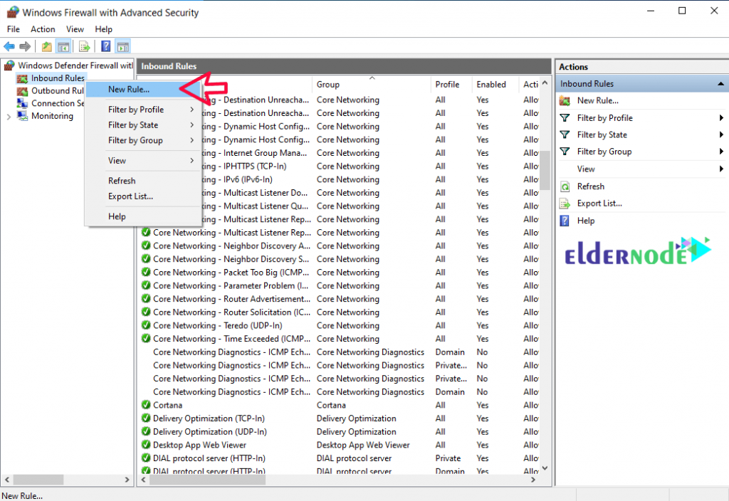 How to add a Rule in Windows Firewall - Eldernode Blog