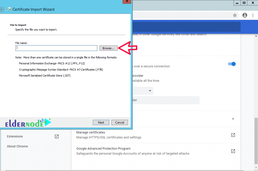 How to install Root Certificate in Google Chrome - Eldernode Blog