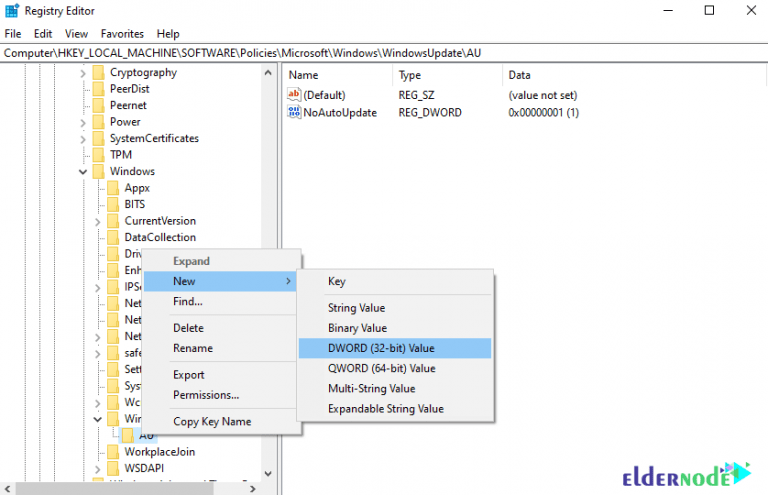 How to set Windows 10 Update through the Registry - Eldernode Blog