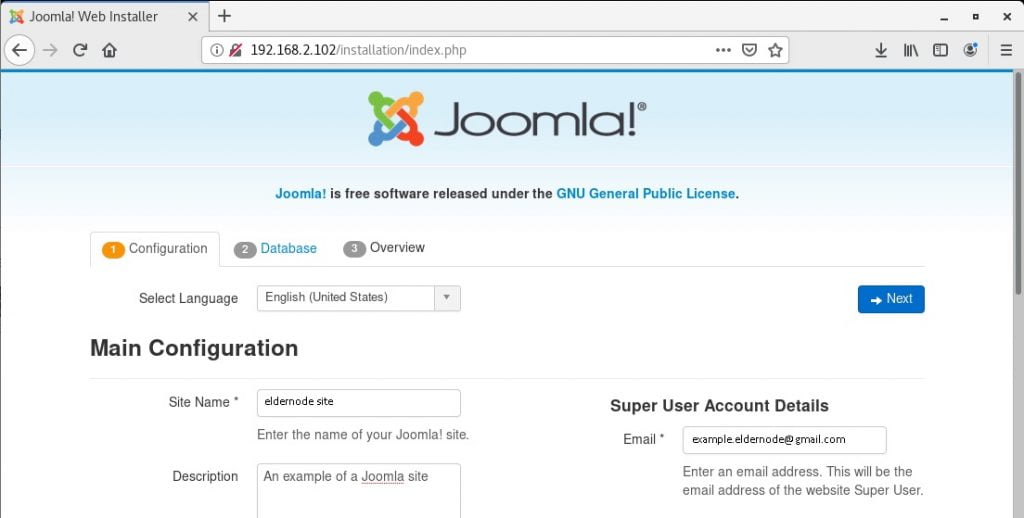 How to install Joomla on CentOS 8 - Joomla installation