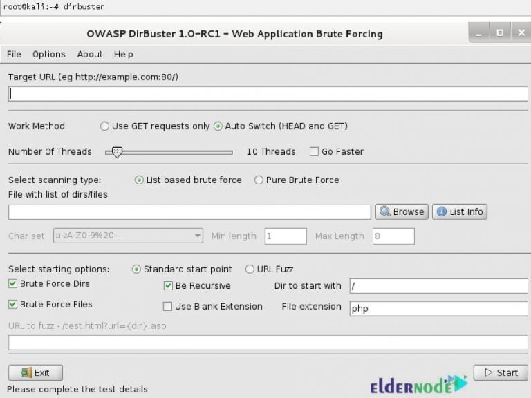 Introducing and Install DirBuster On Kali Linux - Eldernode Blog